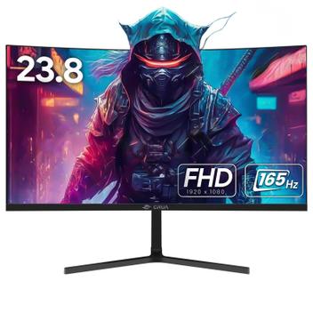Monitor CRUA Curved Gaming de 24 polegadas 144 Hz FHD 1080P Freesync ...