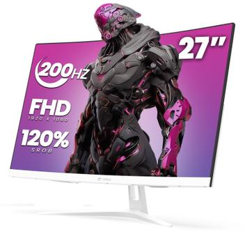 Monitor CRUA Curvo FHD de 27 polegadas 1920x1080 165 Hz/200 Hz branco ...