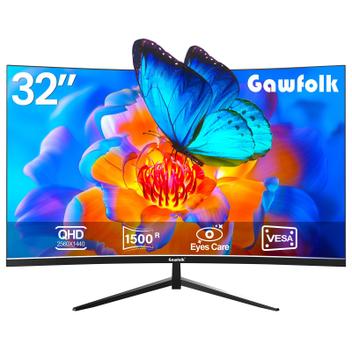 Monitor de computador Gawfolk QHD de 32 polegadas (2560 x 1440) 2K 75Hz ...
