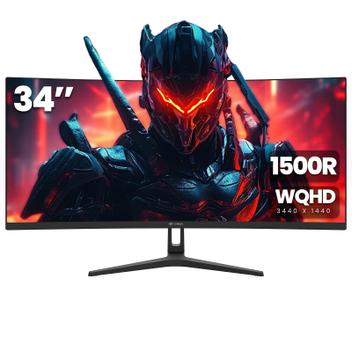 Monitor de jogos CRUA Ultrawide WQHD de 34 polegadas 3440x1440 165 Hz - Monitor para PC ...