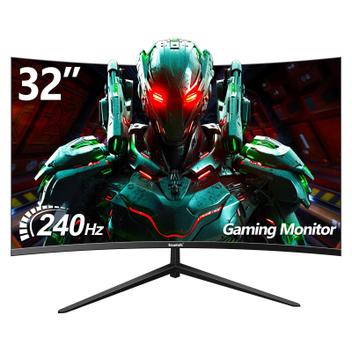 Monitor de jogos Gawfolk Curvo de 32 polegadas, 240 Hz, Full HD 1080P ...