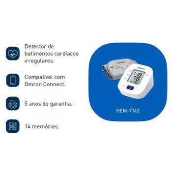 Monitor De Pressão Arterial De Braço HEM-7142 Omron - Medidor de ...
