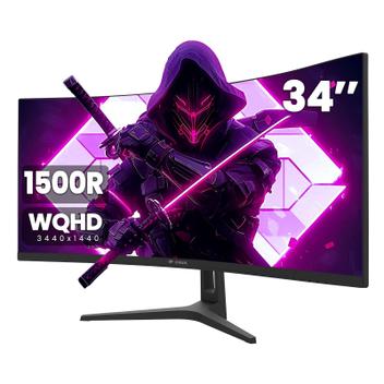 Monitor Gamer CRUA Ultrawide WQHD 34" - 144Hz/165Hz - Curvatura 1500R ...