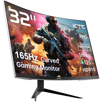 Monitor KTC de 32 polegadas FHD 1080p Curved Gaming 165 Hz 1ms ...