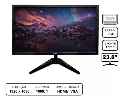 Monitor Monitor Led 1920x1080 Mnbox 23.8 Led Hdmi D-MN005 - Monitor para PC - Magazine Luiza