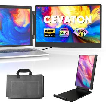 Monitor Portátil Cevaton 14,2" FHD 1080P IPS para Laptop - Monitor para ...