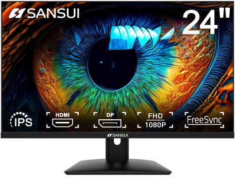Monitor SANSUI IPS FHD 1080P 75Hz de 24 polegadas com alto-falantes ...