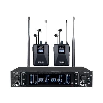 Monitor Sem Fio In Ear Dylan DSM-300 Duplo Receptor UHF 100 - Monitor ...