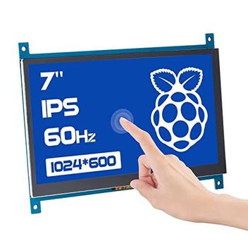 Monitor SunFounder 7 Touch HDMI IPS 1024600 - Raspberry Pi 400/4/3 B ...