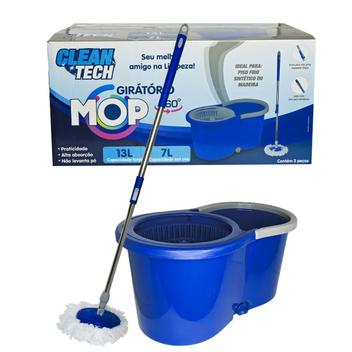 Mop 360 Spin Eficiência Giratória Esfregão Doméstica Cabo Ergonômico 13 ...