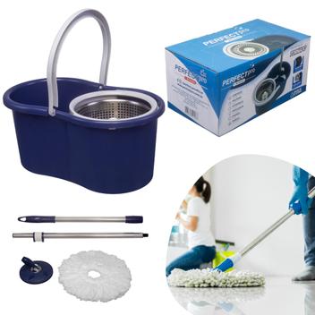 Mop Esfregão Giratório 360 Condor Perfect Balde 12L Cesto Inox - Mop ...