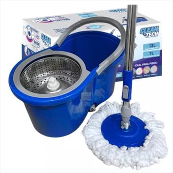 Mop Giratório 360 - Cesto Inox - 13L - Bem Barato Brasil - Mop ...