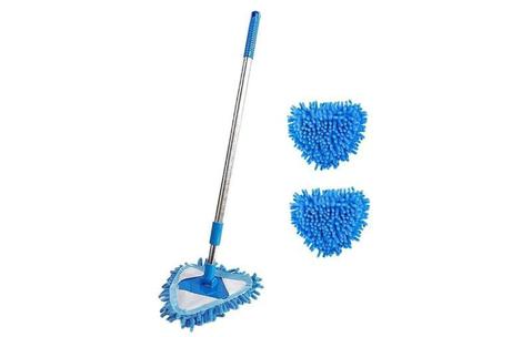 Mop molhado e seco Mop Triângulo Extensível Microfibra Multifuncional ...