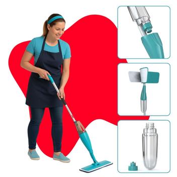 Mop Spray Rodo Mágico Esfregão Limpeza com Tanque de Água Premium Limpo ...