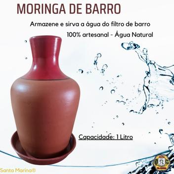Moringa de barro para armazenar e servir água de filtro de barro 1l ...