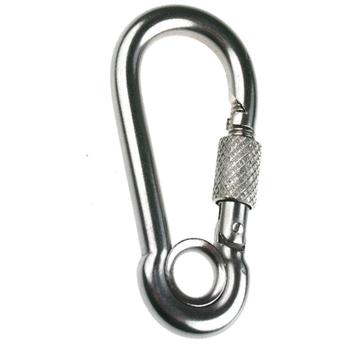 Mosquetão Inox Com Trava 6Mm X 60Mm Com Olhal - NautParts - Mosquetão ...
