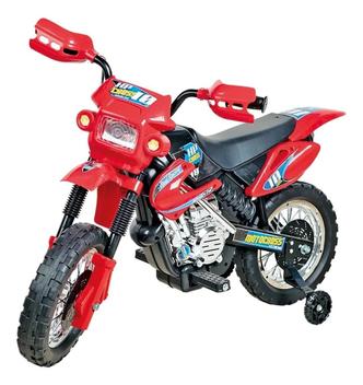 Moto Elétrica Homeplay Motocross Vermelha 6V - Com Rodinhas - Moto ...