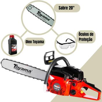 Motosserra Profissional Toyama TCS58F GII-20SN Moto serra a Gasolina 54.5CC Sabre de 20" + Oleo ...