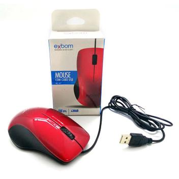 Mouse exbom ms-47 vermelho - ITEM PAI - Mouse com Fio - Magazine Luiza