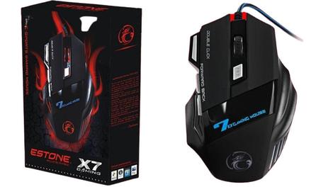 Mouse Gamer Estone X7 2400Dpi Led Sport 7 Botões Pronto - Jiexin ...