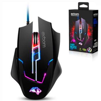 Mouse Gamer LED USB 7 Botões Ajustável Extreme GM-700 - Exbom - Kit ...