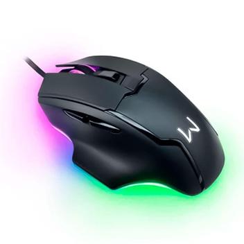 Mouse Gamer Warrior Gunter, LED Rainbow, 6400 DPI, 6 Botões, Preto ...