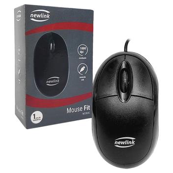 Mouse NewLink Fit, USB, 1000DPI, Preto - MO303C - NEW LINK - Mouse com ...