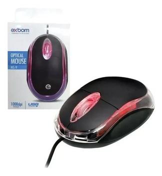 Mouse Óptico Convencional Usb Plug & Play Simples - EXBOM - Mouse ...