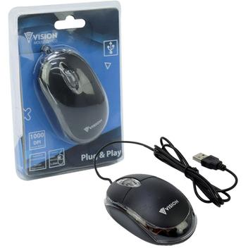 Mouse Optico Fio 110cm Sensibilidade 1000dpi - Vision - Mouse ...