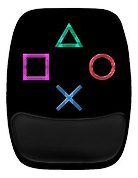 Mouse Pad Ergonomico Botões Game Playstation Preto - Maluco por Caneca ...