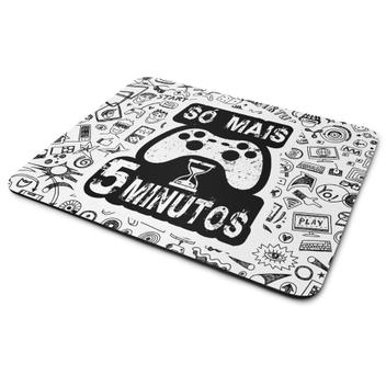 Mouse Pad Gamer - Só Mais 5 minutos - Branco - JPS INFO - Mouse Pad ...