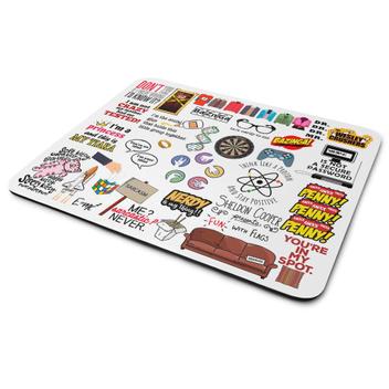 Mouse Pad Geek Icons Moments White - The big bang theory - JPS INFO ...