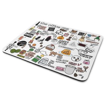 Mouse Pad Geek Icons Moments White - The Office - JPS INFO - Mouse Pad ...