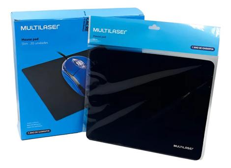 Mouse Pad Multilaser AC027 Standard Preto Conforto e Precisão no Seu ...