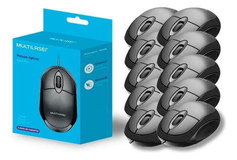 Mouse Para Pc Óptico Usb 1200dpi Atacado/revenda Kit Com 10 ...