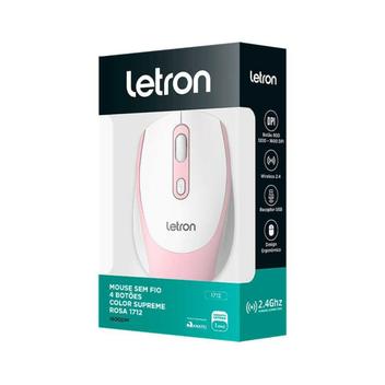 Mouse Sem Fio 4 Botões 1600 DPI Color Supreme Rosa 1712 R8 - Leonora ...
