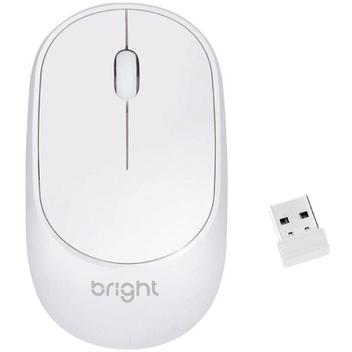 Mouse Sem Fio Bright Slim MS001 Óptico 2.4GHz Branco - Mouse - Magazine ...