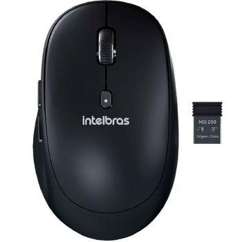 Mouse Sem Fio Intelbras MSI200 Sensor Óptico Click Silencioso - Preto ...