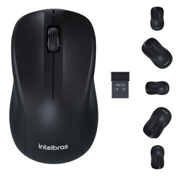 Mouse Sem Fio MSI 55 Intelbras Com Design Anatômico 3 Botões 1600 DPI ...