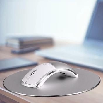 Mouse Sem Fio Recarregável Bluetooth - Modo Duplo - Prata (Alumínio) - Mouse - Magazine Luiza