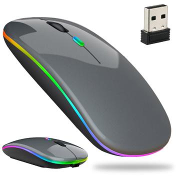 Mouse Sem Fio Recarregável Wireles Optico Led Rgb Ergonomico - Mouse ...