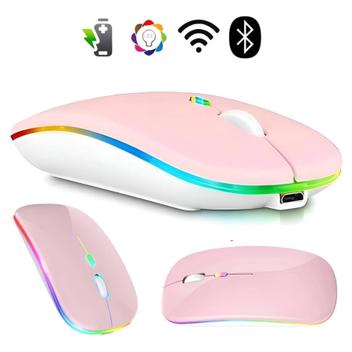 Mouse Sem Fio Recarregável Wireles Optico Led Rgb Ergonômico - RGV ...