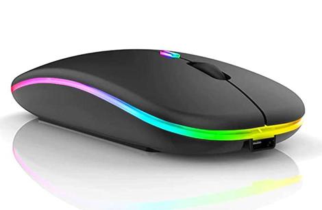 Mouse Sem Fio Recarregável Wireless Led Rgb Ergonômico Novo - Lehmox ...