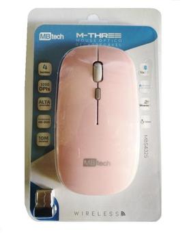 Mouse Wireless Mb Tech Recarregável 3200 Dpi Rosa Claro - Mouse ...
