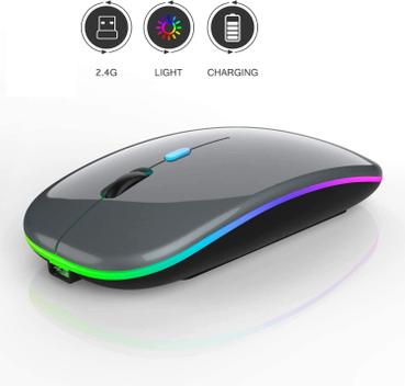 Mouse Wireless Recarregável Led Rgb 2.4 Ghz Sem Fio Barato - Inland ...