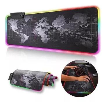 Mousepad Gamer RGB Mapa Mundi para Meninas - 80x30cm com Luz LED ...