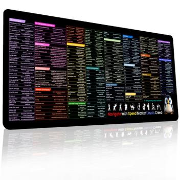 Mousepad Gamer XL com Folha de Dicas de Comandos Linux - Mouse Pad ...