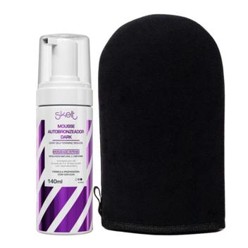 Mousse Autobronzeador Dark Intenso 140Ml + Luva Aplicadora - Skelt ...