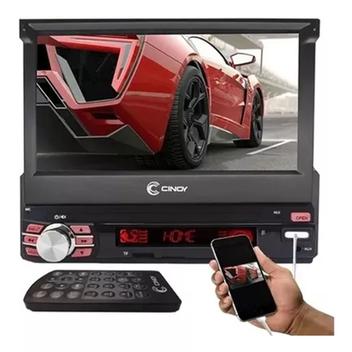 MP5 Multimidia Retratil 1 Din 7 Polegada Espelhamento Bluetooth Usb SD ...