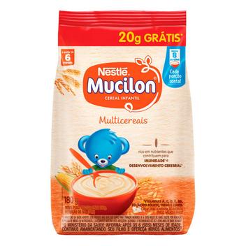 Mucilon Nestlé Multicereais Cereal Infantil 180g 20g extra - Cereal ...